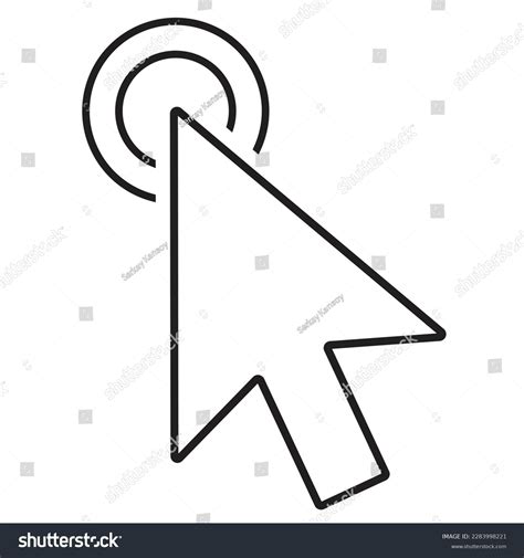cursor pointer click icon flat style stock vector royalty free