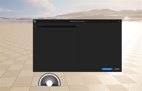 empty add content to the project panel r unrealengine