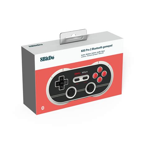 8bitdo N30 Pro 2 N Edition Bluetooth Handkontroll Grå