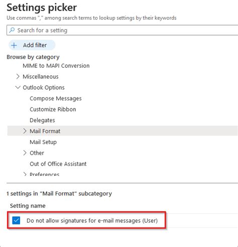 how to disable signatures within microsoft outlook windows