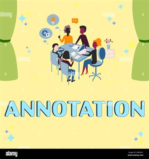 Conceptual Display Annotation Business Idea Note Added By Way Of