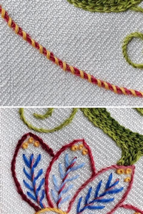 How To Stitch Backstitch And Whipped Backstitch Elara Embroidery