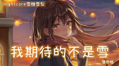 Nightcore 我期待的不是雪 Lyrics ♪ 動態歌詞 ♪ 張妙格我期待的不是雪nightcore Youtube