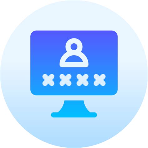 Password Basic Gradient Circular Icon