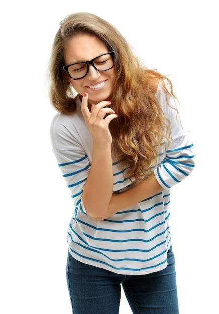 Premium Photo Winner Portrait Of Laughing Girl Gesturing