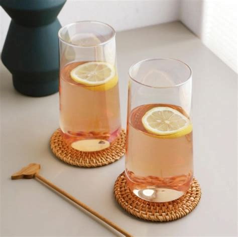 홈카페 라운드 에이드 하이볼 유리컵 2개 일괄 헬로마켓