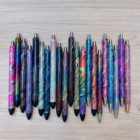 Hydro Dipped Glitter Pens Hydro Drip Gel Pens Marbled Ink Etsy