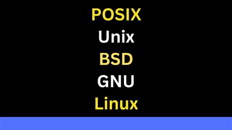 posix linux unix bsd and gnu youtube