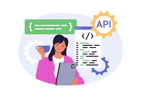 Programming Concept In Modern Flat Design For Web Woman Working As