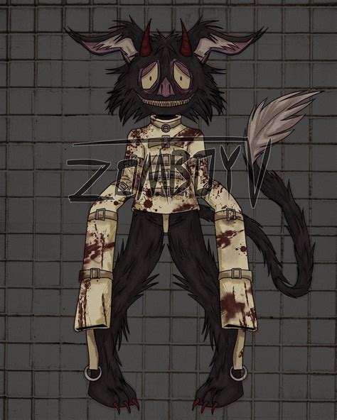 Psycho Demon Furry Adoptable Character Horror Creepypasta Fursona Oc