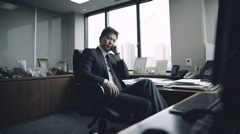 정장을 입은 남자가 빈 사무실에 앉아 있다 사무실 책상에 앉아서 다리를 꼬고 있는 보스 고화질 사진 사진 가구 배경 일러스트 및 사진 무료 다운로드 Pngtree