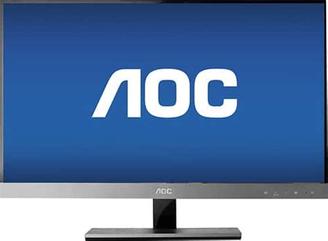 Customer Reviews AOC Widescreen Flat Panel IPS LED HD Monitor Piano Black Silver I FH
