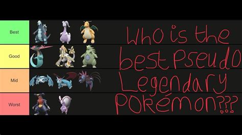 Ranking Every Pseudo Legendary Pokémon On A Tier List Youtube