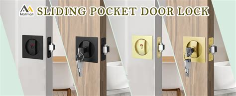 Malimali Pocket Door Lock Pocket Door Hardware Square Door Lock For