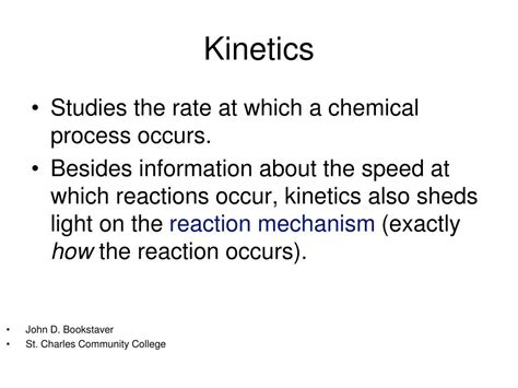 Ppt Chemical Kinetics Lecture Notes Edited By John Reif From Ppt Lectures By Powerpoint