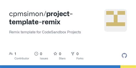 Github Cpmsimonproject Template Remix Remix Template For