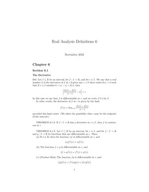 Real Analysis Definitions Chapter Limits Of Functions Def Cluster Points Let A R A