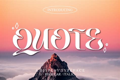 Quote Display Demo Font · 1001 Fonts