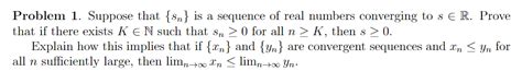solved problem 1 ﻿suppose that {sn} ﻿is a sequence of real