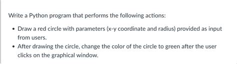 Solved Write A Python Program That Performs The Following