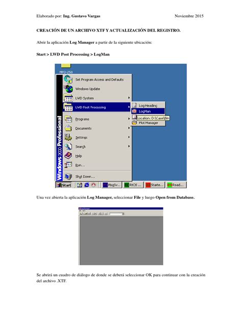 Creación De Un Archivo Xtf Y Actualización Del Registro Pdf