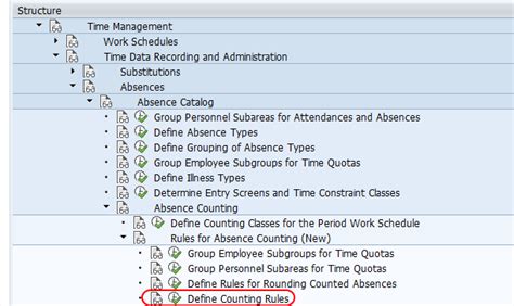 Sap Hr Define Counting Rules