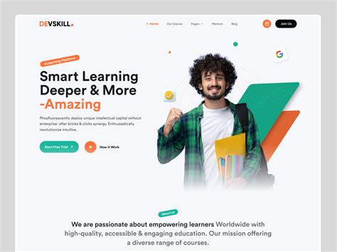 E Learning Platform Website Design Lms Uiux Figma Template By