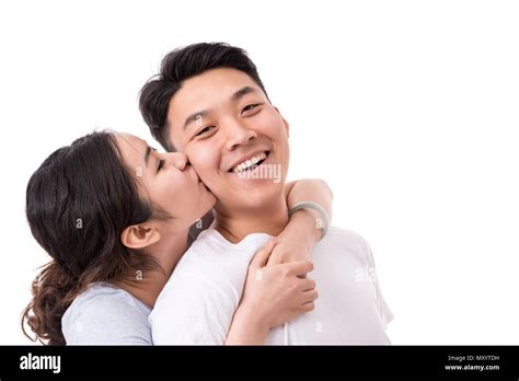 Kiss on cheek Banque de photographies et dimages à haute résolution