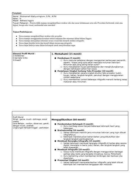 Pembelajaran Teks Prosedur Pdf