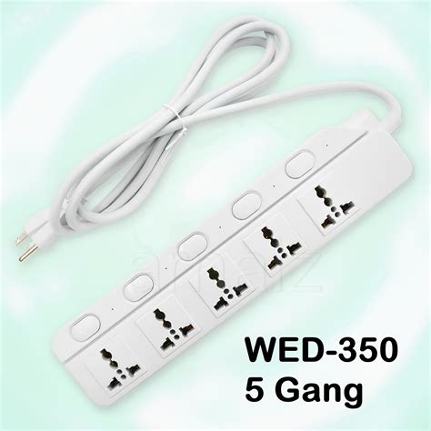 Omni Extension Cord Individual Switch Universal Outlet Power Strip 4 5 6 Gang Wed 340 Wed350 Wed