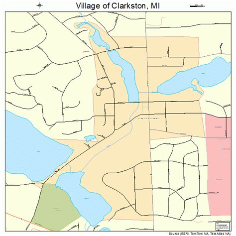 Village Of Clarkston Michigan Street Map 2682450