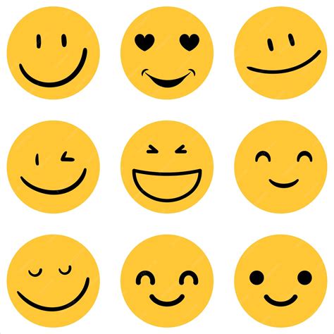 Glückliches Gesicht Emoji Premium Vektor