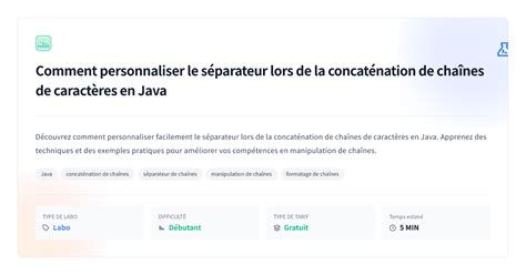 Comment Personnaliser Le Séparateur Lors De La Concaténation De Chaînes