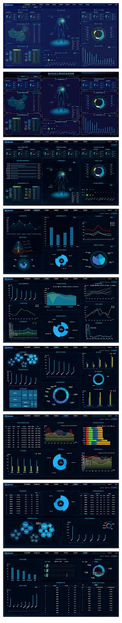 数据可视化 花瓣网陪你做生活的设计师 大屏界面设计ui 科技感