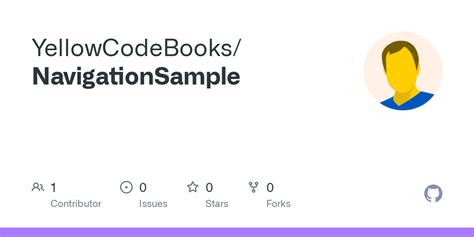 GitHub YellowCodeBooks NavigationSample