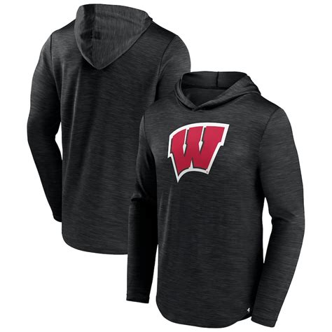 Mens Fanatics Branded Heather Black Wisconsin Badgers Transitional
