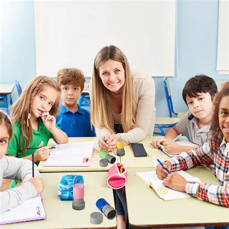 Juego De 12 Sellos Para Profesores Autoentintados Coloridos Expresiones