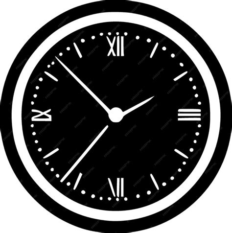 Premium Vector Clock Face Minimalist And Simple Silhouette Vector Illustration