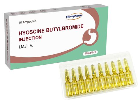 Hyoscine Butylbromide Injection 10mg1ml Digestive System Medicine With