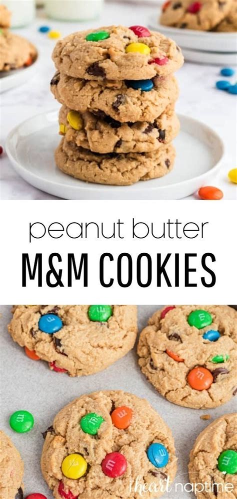 Peanut Butter Mandm Cookies Peanut Cookie Recipe Mnm Cookies Recipe Peanut Recipes