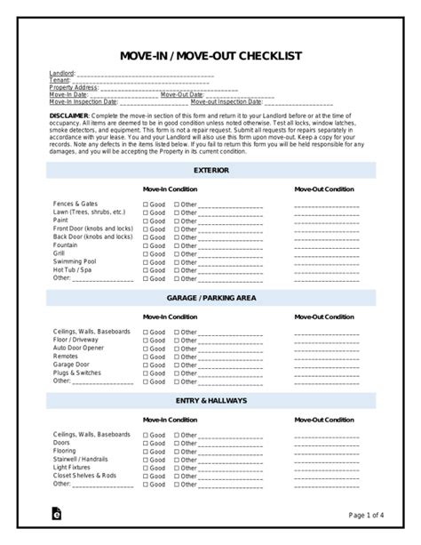 Moving Out Checklist Apartment At Jennifer Lyman Blog