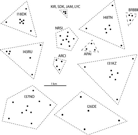 Infrasound Array Geometries Drawn To A Common Scale Pmcc Provides