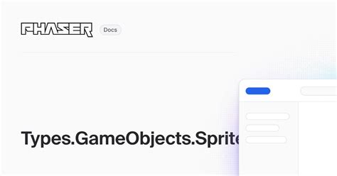 Typesgameobjectssprite
