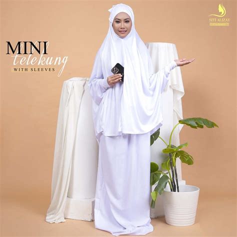 Telekung Mini Tangan With Zip Poket Lycra Telekung Haji Umrah Tiktok