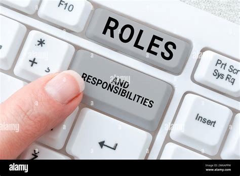 writing displaying text roles and responsibilities word written on