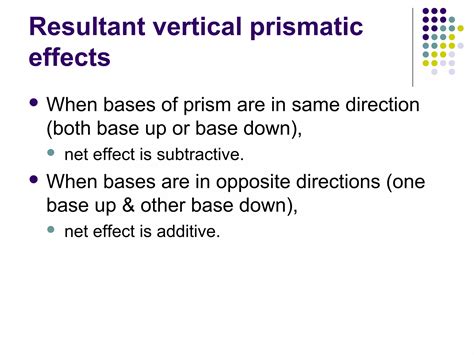 Ophthalmic Prisms Prismatic Effects And Decentration Ppt