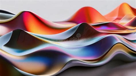 Abstract Animation Showcasing Smooth Flowing Wave Structures In Vibrant