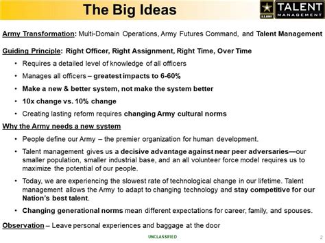 Army Talent Management Task Force Update PowerPoint Ranger Pre Made Military PPT Classes