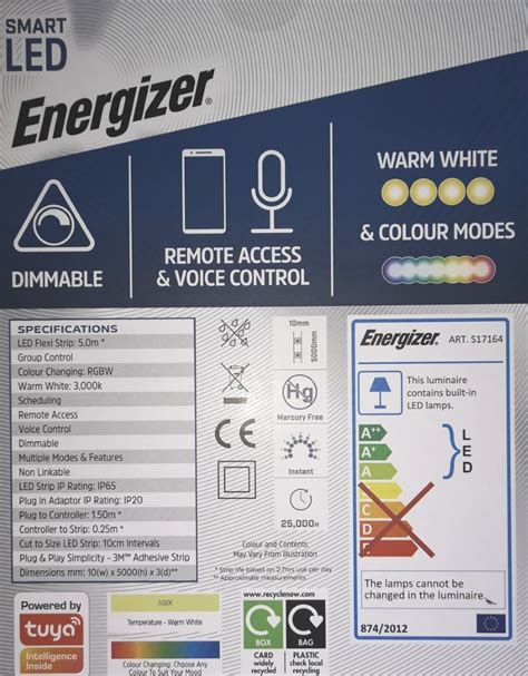 Smart Led 5 Metre Flexi Strip By Energizer Uses Wifi Voice And App Control