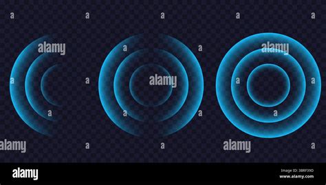 Sound Wave Signal Concentric Circle Round Light Effect Wifi Range
